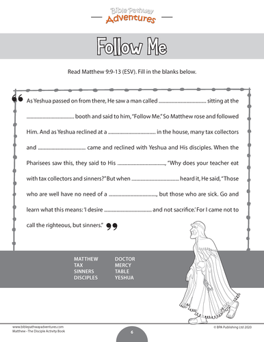 Matthew: The Disciple Activity Book | Teaching Resources