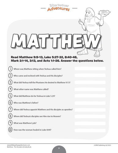 Matthew: The Disciple Activity Book | Teaching Resources