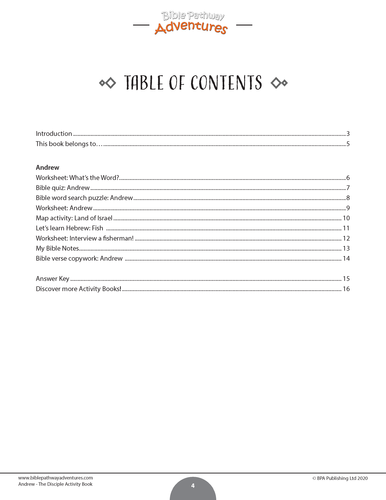 Andrew: The Disciple Activity Book | Teaching Resources