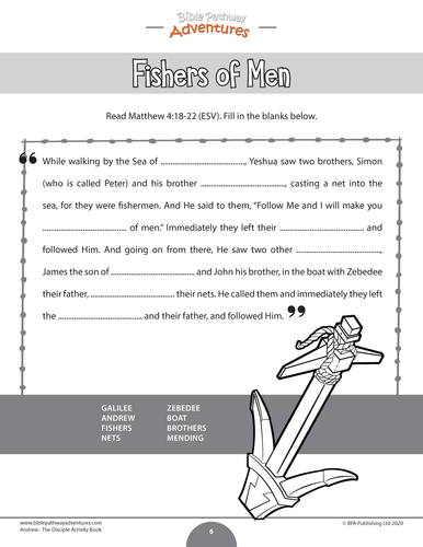 Andrew: The Disciple Activity Book | Teaching Resources