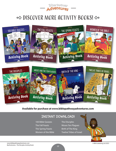 Bartholomew: The Disciple Activity Book | Teaching Resources
