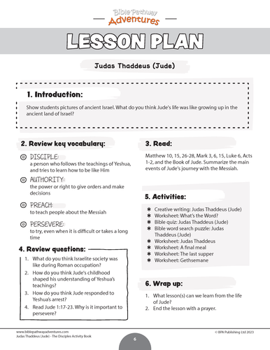 Jude: The Disciple Activity Book | Teaching Resources