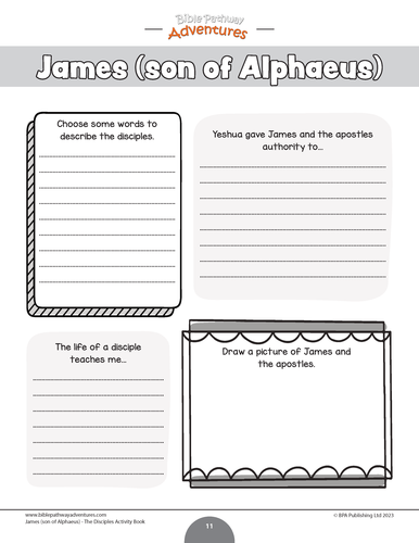 James (son of Alphaeus): The Disciple Activity Book | Teaching Resources