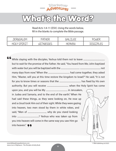 James (son of Alphaeus): The Disciple Activity Book | Teaching Resources