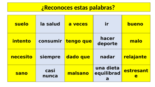 Spanish Health Writing/Speaking Mat and Reading Lesson | Teaching Resources