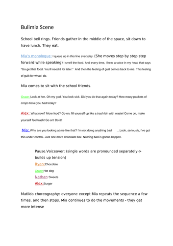 GCSE Devising Theatre Scene Scripts - Full Mark Examples! Use when ...