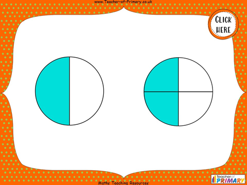 Equivalence of One Half and Two Quarters - Year 2 | Teaching Resources