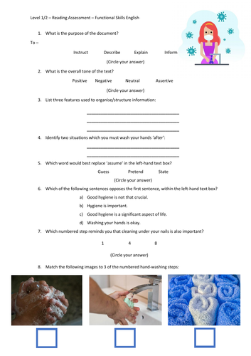 New Functional Skills English - Reading Revise/Assess - Now Wash Your ...
