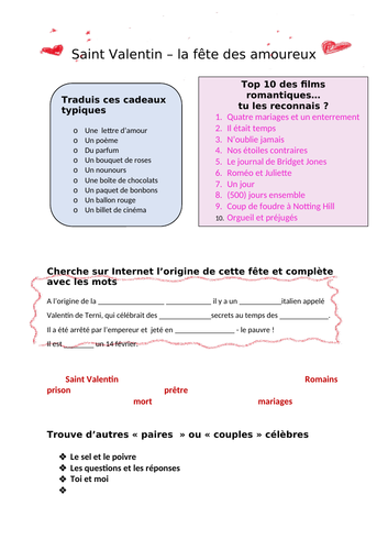 work pack French holidays and celebrations | Teaching Resources