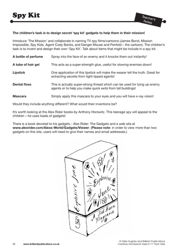 Creative Homework Tasks for 9-11 Year Olds | Teaching Resources