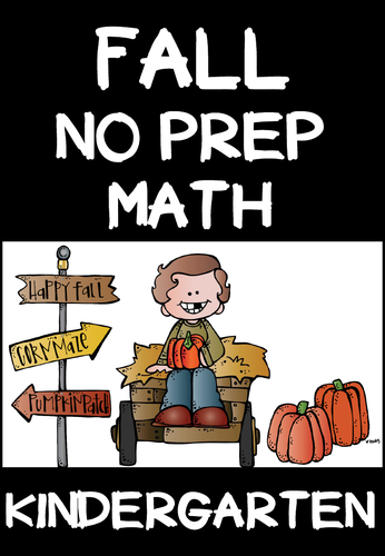 Fall Math NO PREP (kindergarten) | Teaching Resources