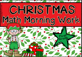 Christmas First Grade Math Morning Work | Teaching Resources