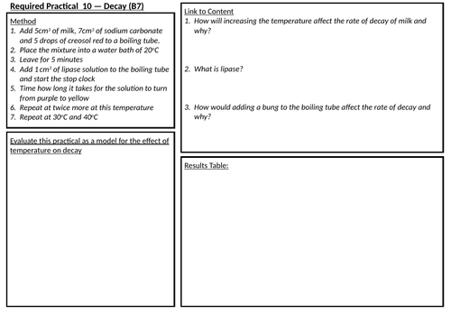 AQA GCSE Biology Required Practical Worksheets | Teaching Resources AQA GCSE Biology Required Practical Worksheets | Teaching Resources