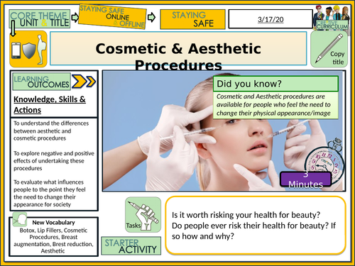 Aesthetic + Cosmetic procedures - Plastic Surgery | Teaching Resources