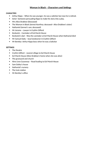 GCSE DRAMA: The Woman in Black: Live Theatre: Section B- | Teaching ...