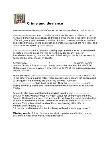 GCSE Sociology - Crime and Deviance | Teaching Resources