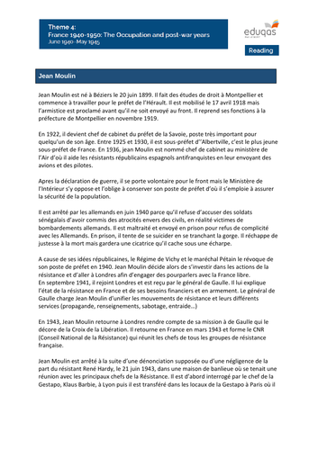 France 1940-1945 Life in Occupied France | Teaching Resources