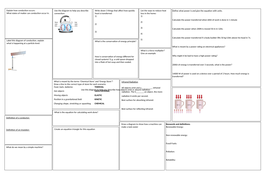 KS3 Energy Revision Mat | Teaching Resources