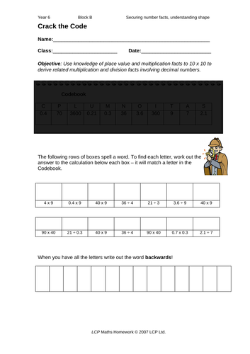 Year 6 Maths Homework Pack (46 sheets) including answers | Teaching ...