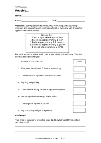 Year 6 Maths Homework Pack (46 sheets) including answers | Teaching ...