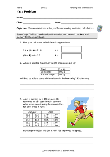 Year 6 Maths Homework Pack (46 sheets) including answers | Teaching ...