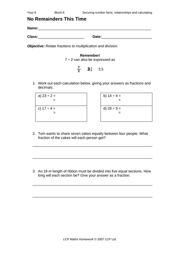 Year 6 Maths Homework Pack (46 sheets) including answers | Teaching ...