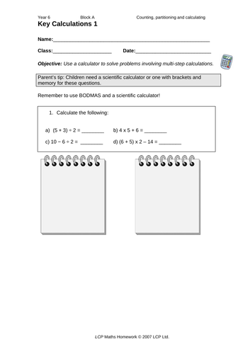 Year 6 Maths Homework Pack (46 sheets) including answers | Teaching ...