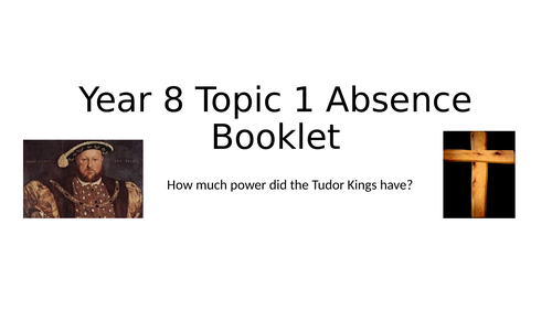 Tudor Activity Booklet for Absence | Teaching Resources