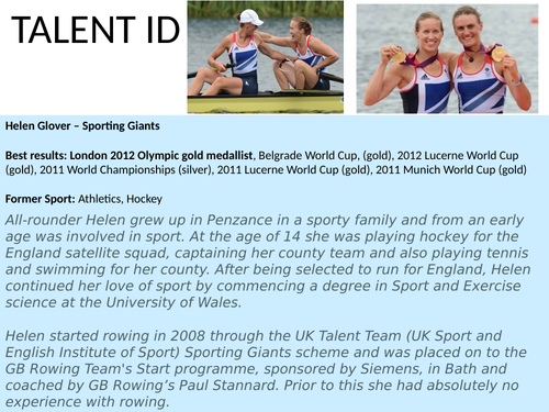 A LEVEL PE - TALENT ID | Teaching Resources