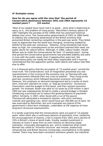 AQA A Level History Revision - Unit 2S - The Making of Modern Britain ...