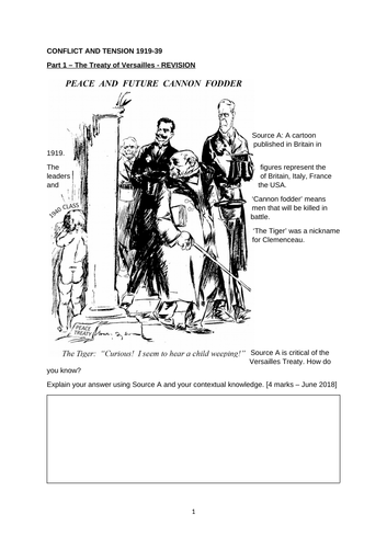 GCSE History Revision - The Treaty of Versailles | Teaching Resources
