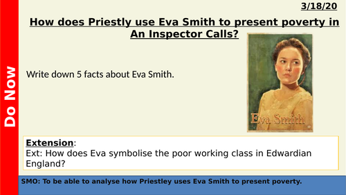 An Inspector Calls - Eva Smith | Teaching Resources
