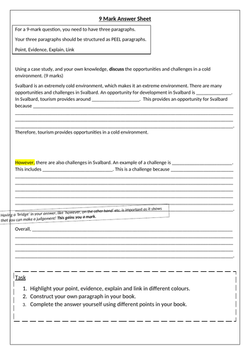 AQA Cold Environments SOW | Teaching Resources AQA Cold Environments SOW | Teaching Resources