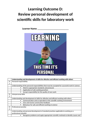 Btec Nqf L3 Applied Science Unit 2 Teaching Resources