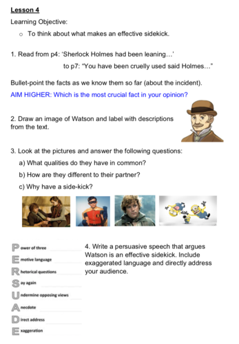 Home Learning - Sherlock 10 Lessons | Teaching Resources