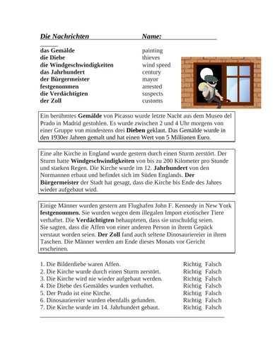 Die Nachrichten: German Reading in Passive Voice - Das Passiv Lesung ...