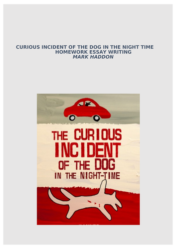 Curious Incident Homework Writing | Teaching Resources