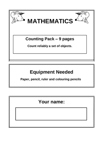 Reception Counting Booklet - 9 Pages | Teaching Resources
