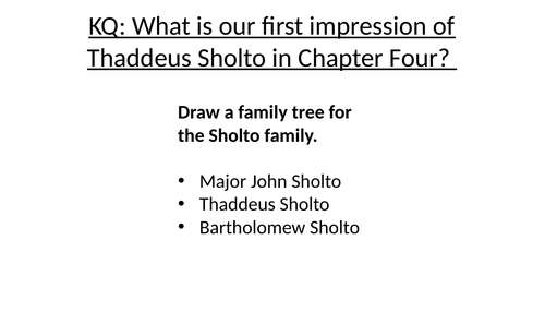 The Sign of Four: Chapter Four | Teaching Resources