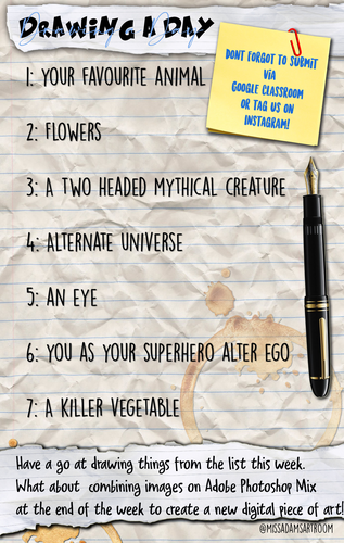 Weekly Drawing Challenges | Teaching Resources