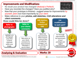GCSE DT NEA AQA Guide to Section F – Analysing & Evaluating - NEW ...