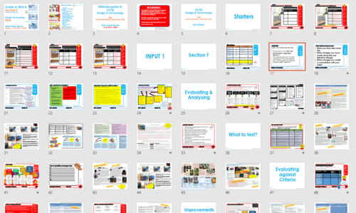 GCSE DT NEA AQA Guide to Section F – Analysing & Evaluating - NEW ...