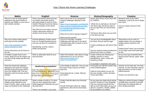 Year 3 - 3 weeks worth of Home Learning - Covid-19 | Teaching Resources