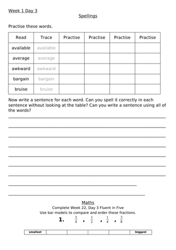 Year 5 - 3 weeks of home learning -Covid-19 | Teaching Resources