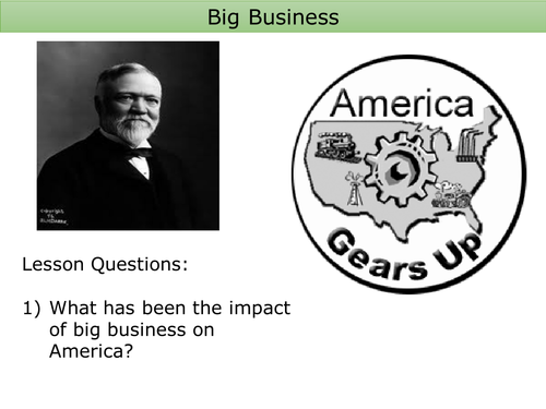 Impact of big business on the USA 1877 - 1900. OCR SHP B | Teaching ...