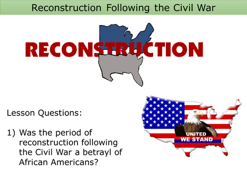 Reconstruction following the Civil war in the USA . OCR SHP B ...