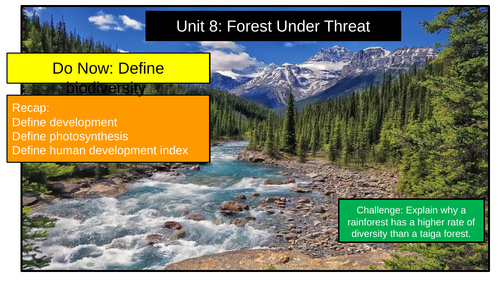 Forests Under Threat Revision | Teaching Resources