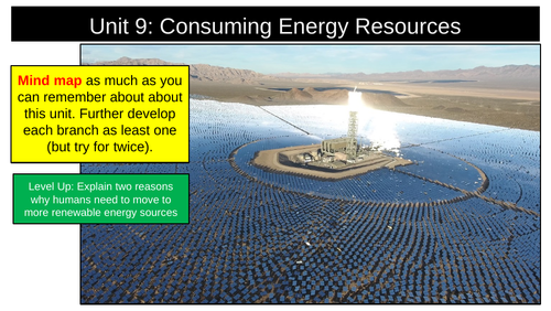 Consuming Energy Resources Revision | Teaching Resources