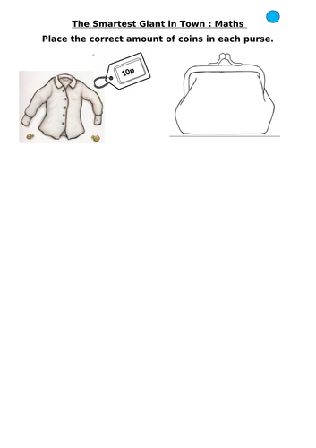 Smartest Giant in Town - Money Worksheet | Teaching Resources