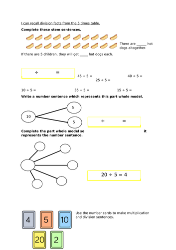 Year 2 Multiplication and Division Pack | Teaching Resources